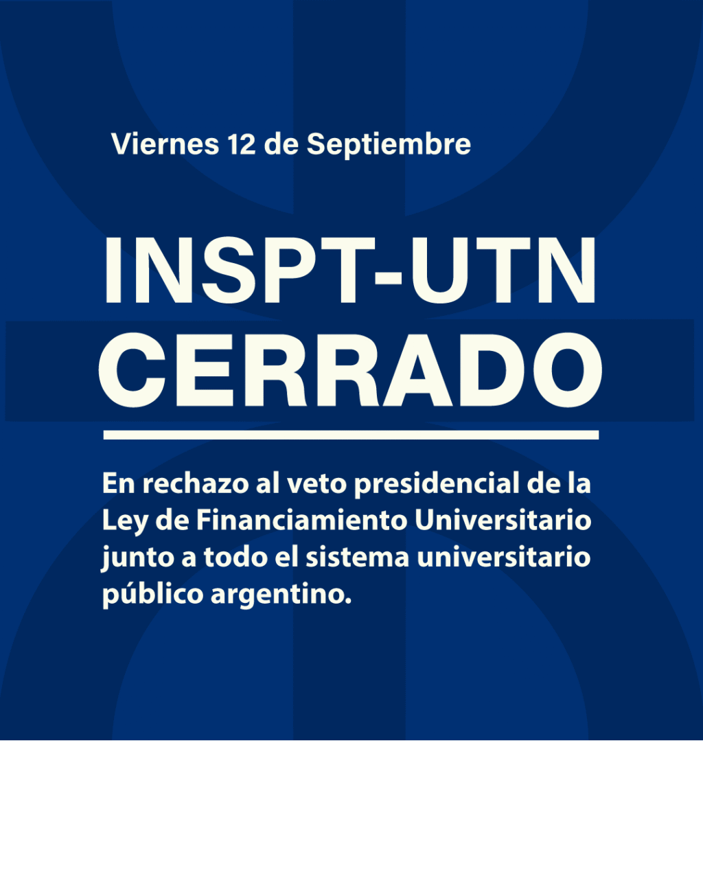 Aviso importante – Instituto Nacional Superior del Profesorado Técnico